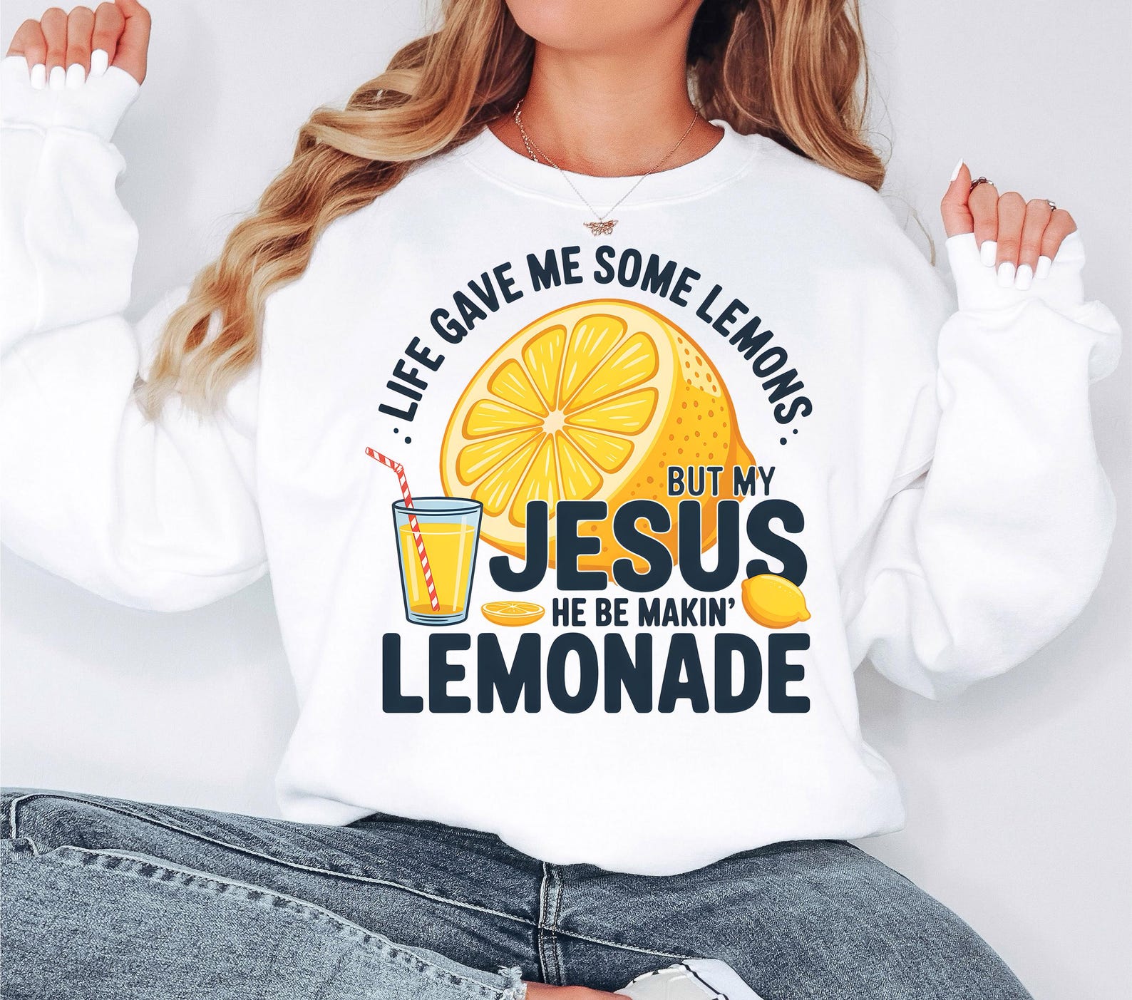 Jesus Be Making Lemonade PNG, Faith Design, Life Gave Me Some Lemons ...