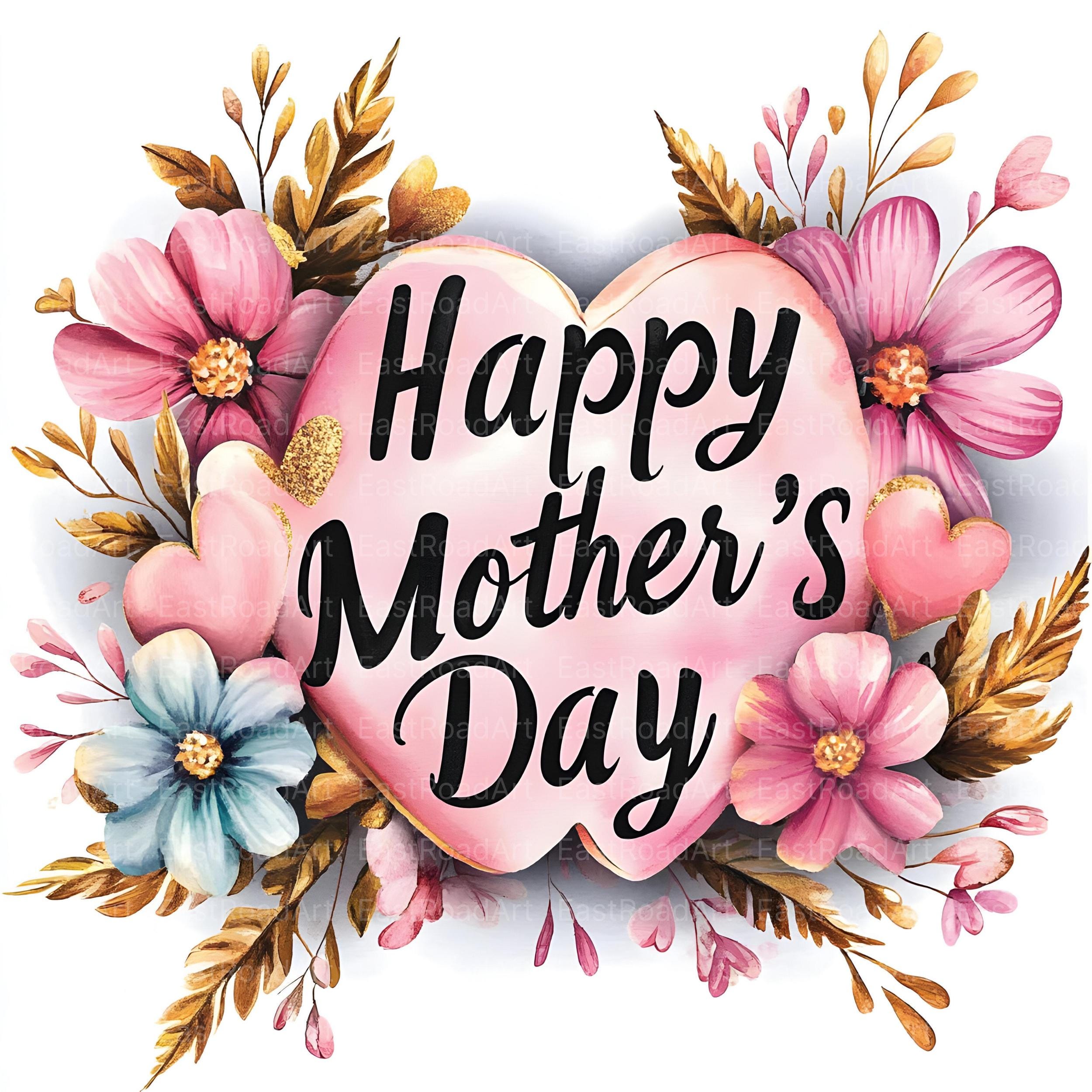 10 Happy Mother's Day Clipart, Mother Clipart, Floral, High Quality ...