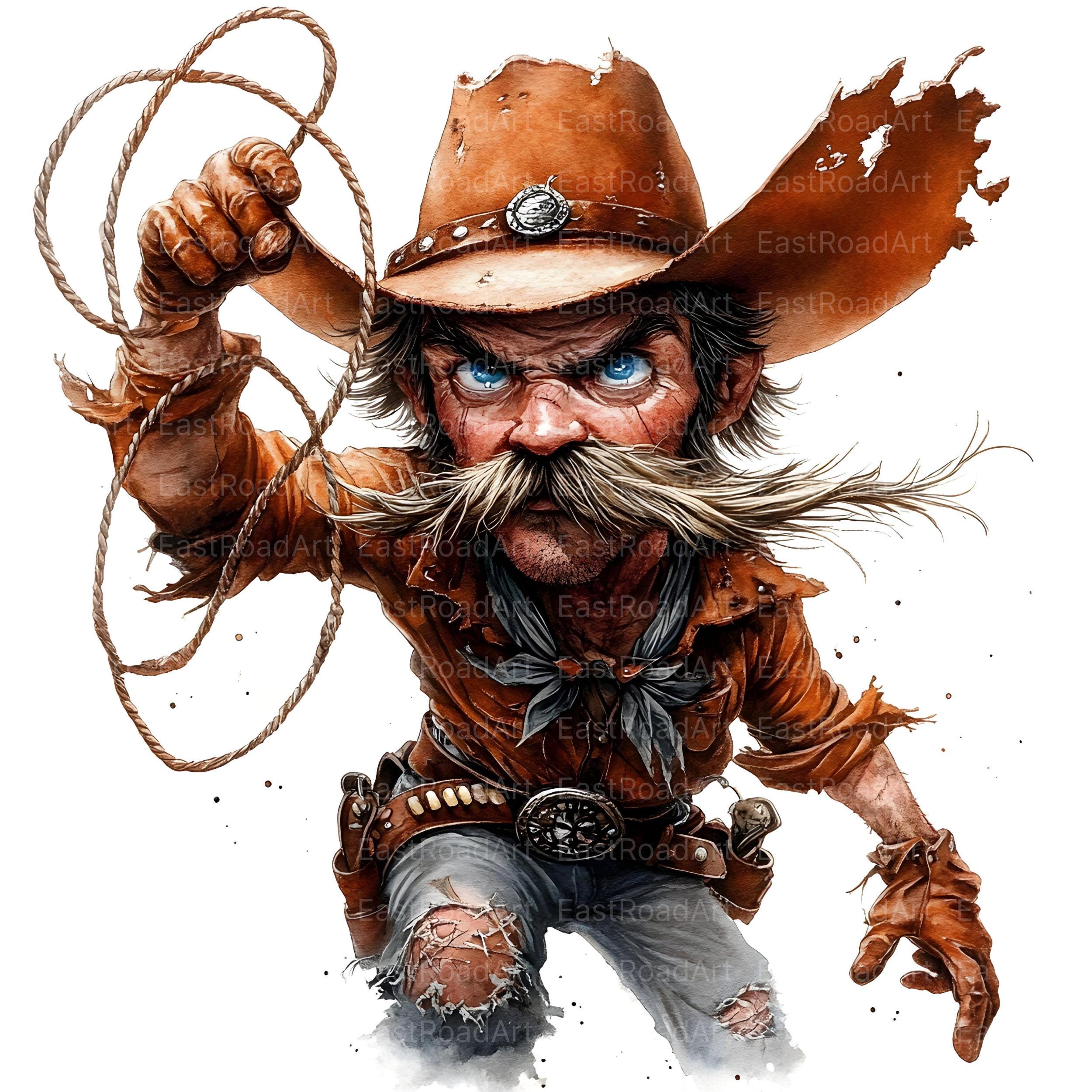 14 Funny Cowboy Old Man, Comics Western Elderly Grandpa, Cowboy Clipart ...
