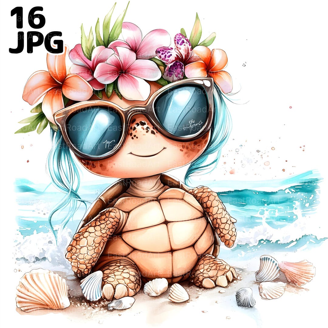 16 Sea Turtle Clipart, Ocean Animals, Sea Animals, Beach Clipart, Sea ...