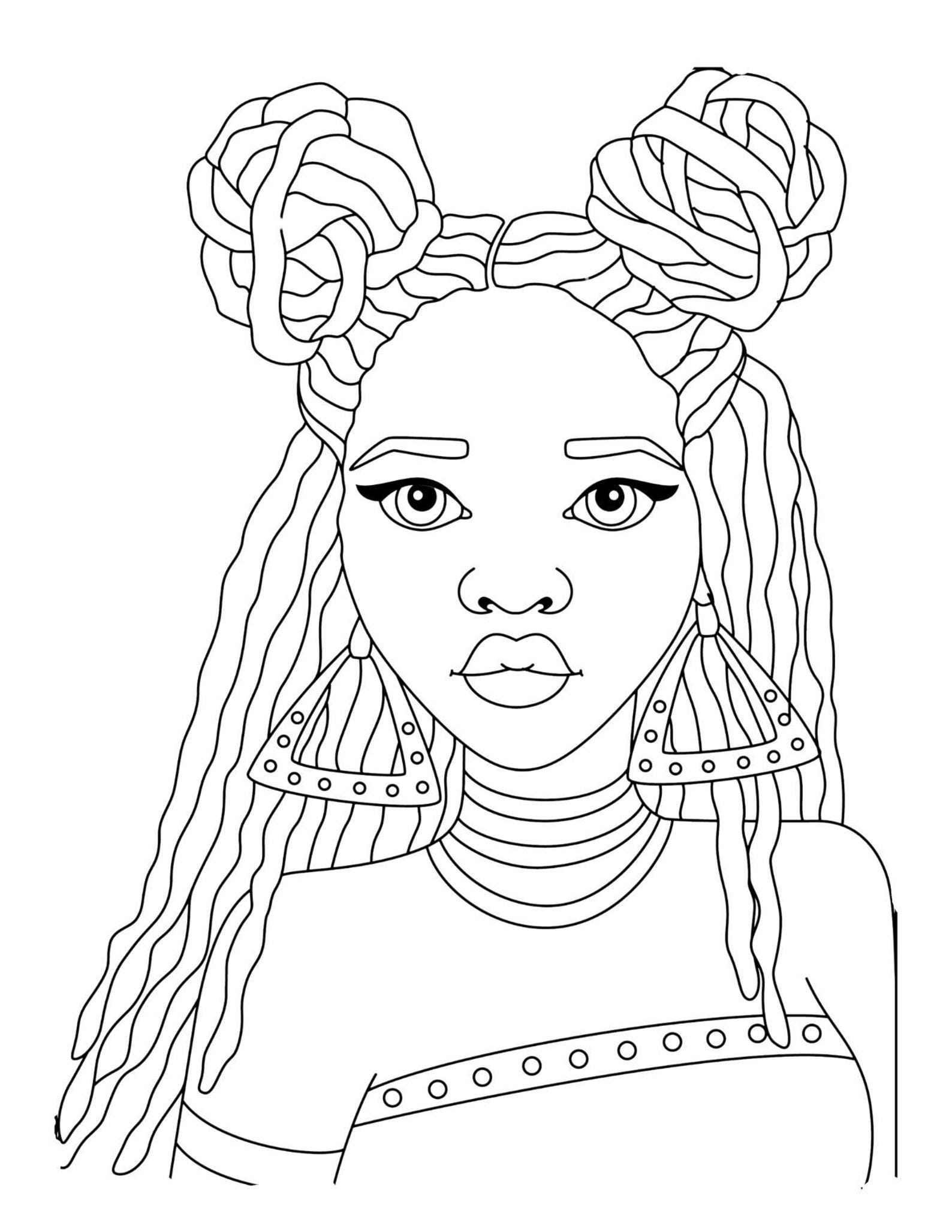15 Women of Coloring Pages, Empowered and Elegant-women of Color ...