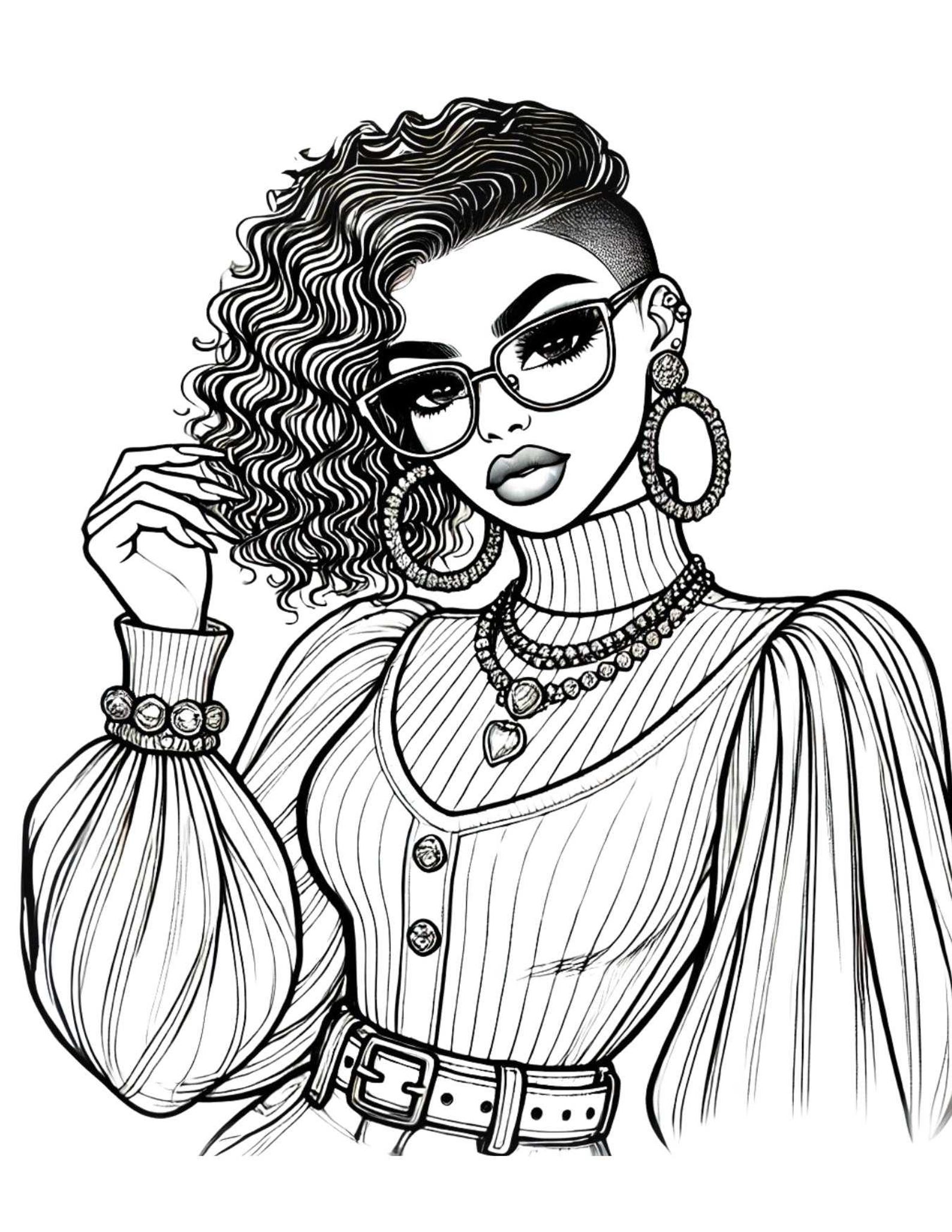 15 Women of Coloring Pages, Empowered and Elegant-women of Color ...