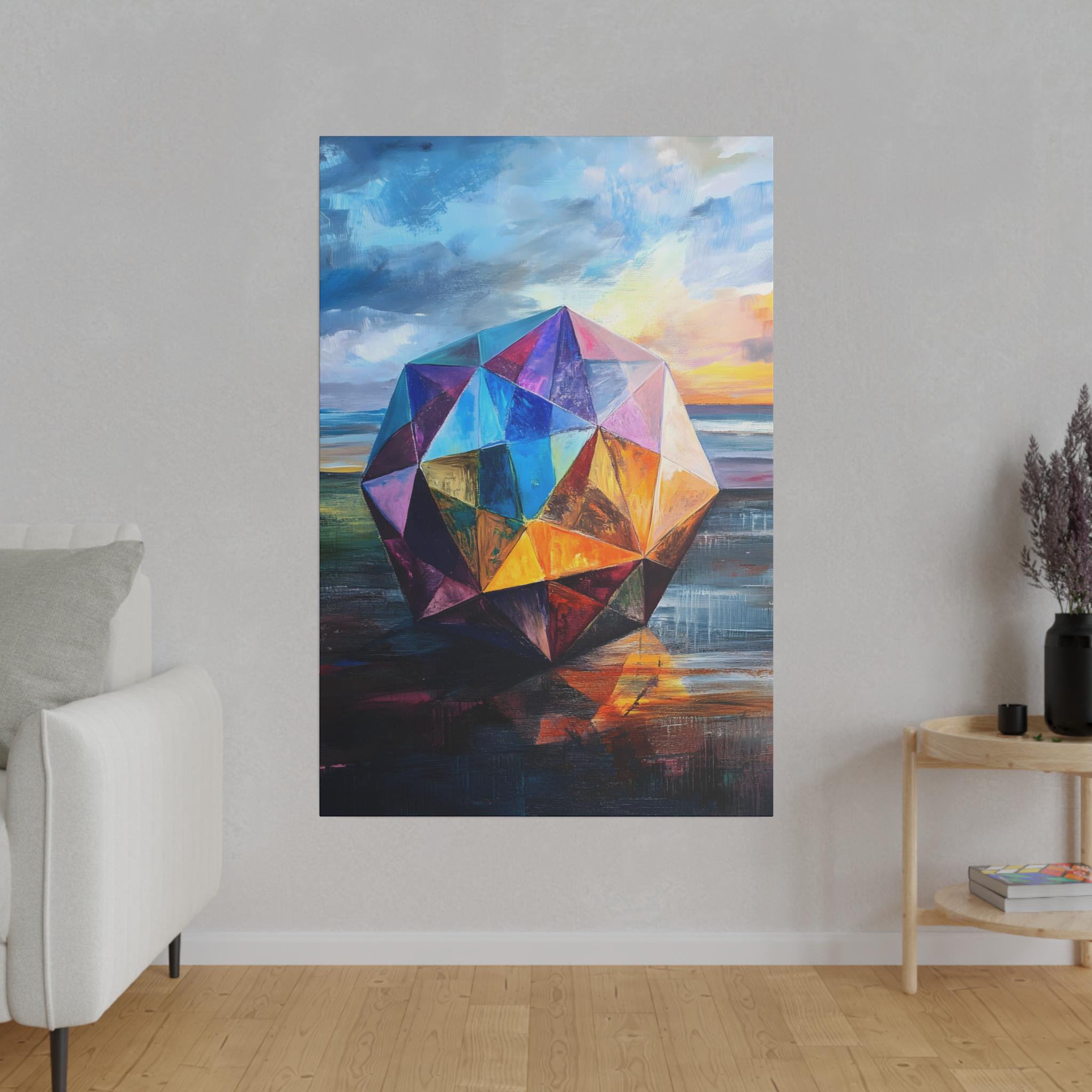 Divine Dodecahedron Canvas Print, Geometric Wall Art, Sacred Geometry ...