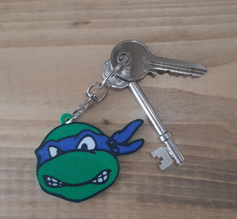 Teenage Mutant Ninja Turtles Leonardo Inspired Keyring - Etsy