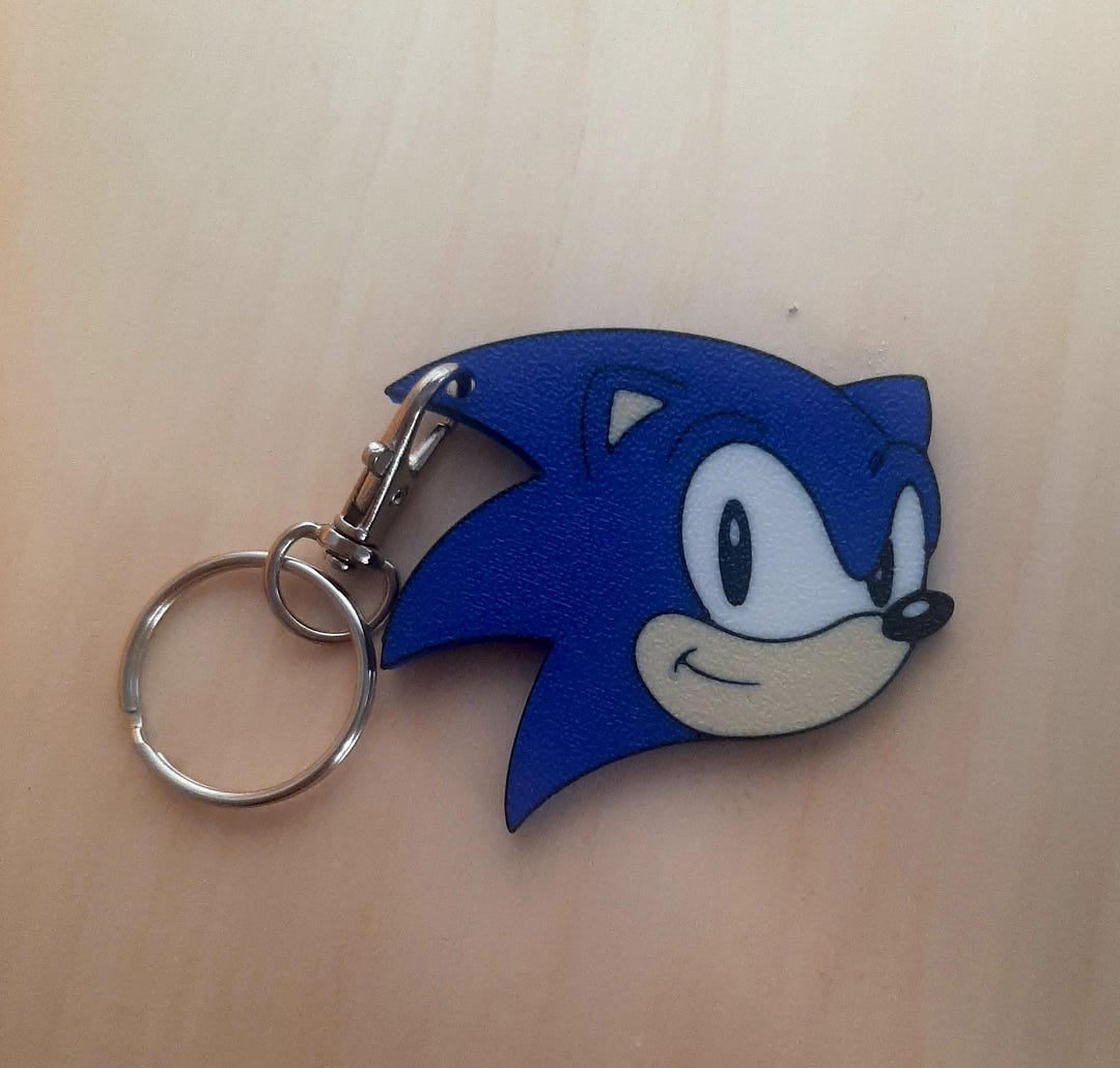 Sonic the Hedgehog Inspired Keyring - Etsy