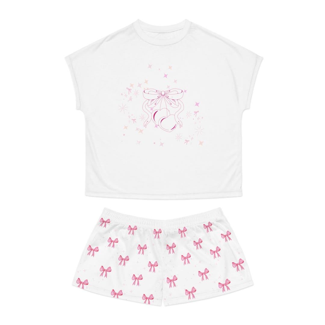 Cute Bow Women's Short Pajama Set - Etsy