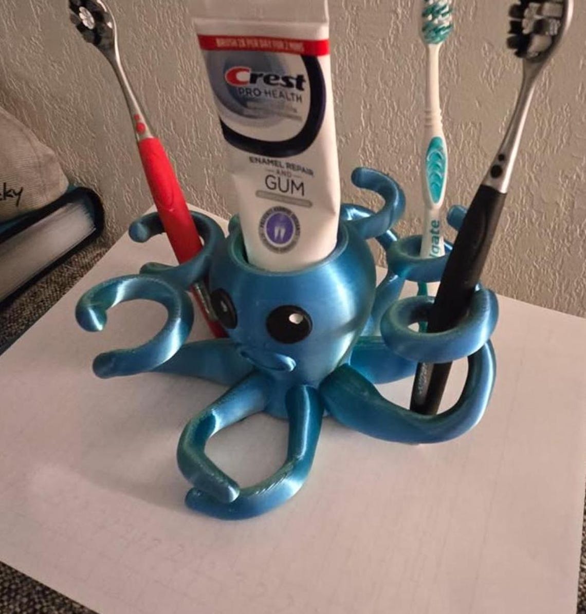 Octopus Toothbrush Holder 3D Printed Desk Organizer Pen Holder Bathroom ...
