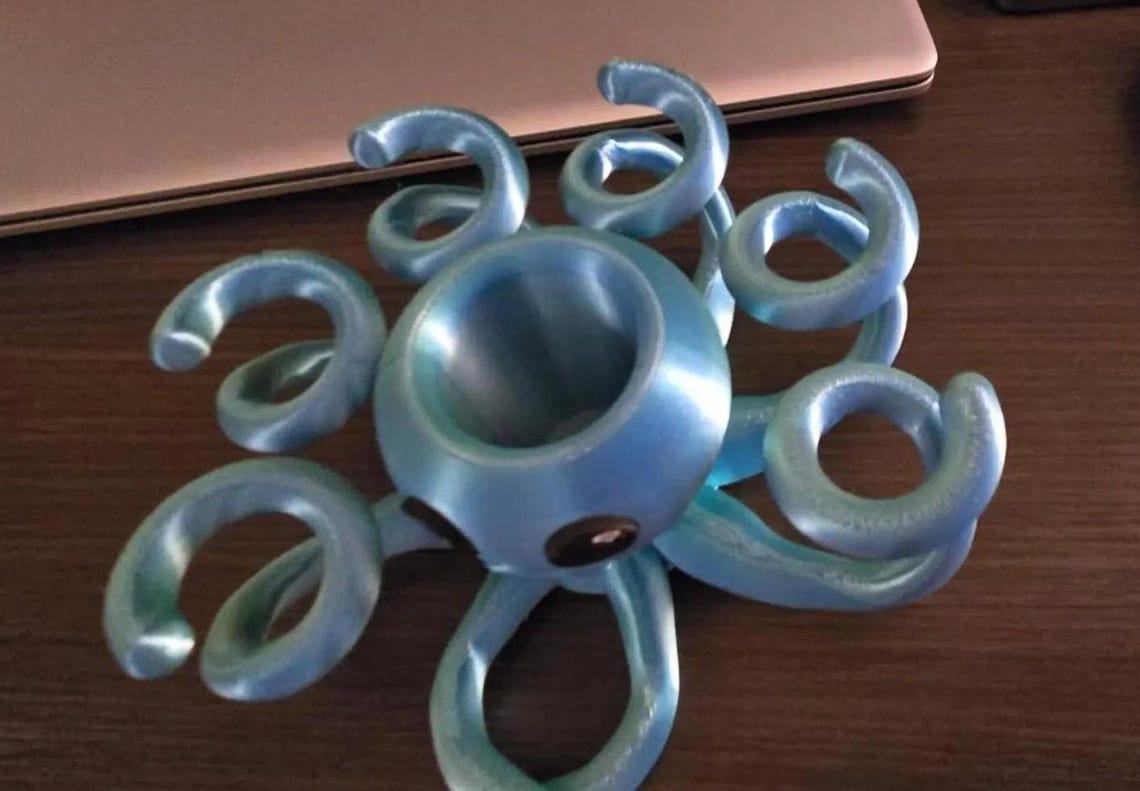 Octopus Toothbrush Holder 3D Printed Desk Organizer Pen Holder Bathroom ...