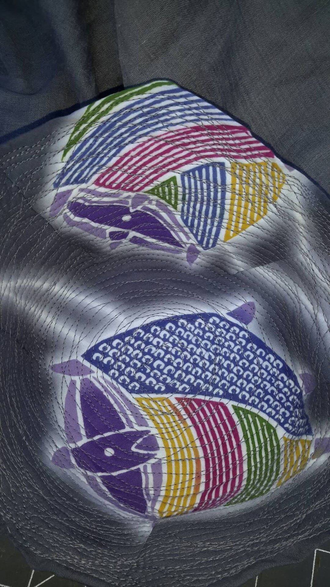 Art Textile Vessel Quilted Vintage Japanese Gray Bowl Focal - Etsy