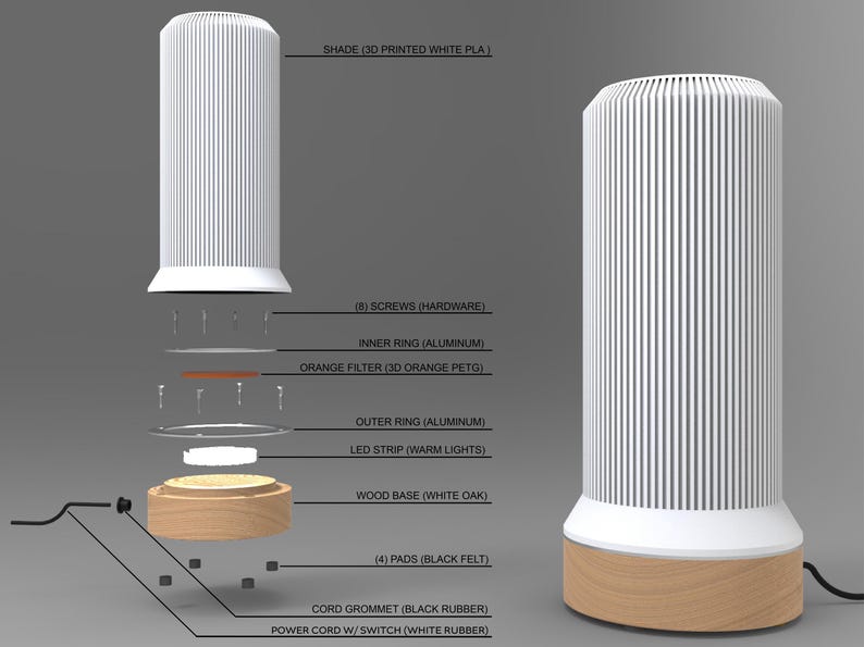 Ambius Table Lamp, Relaxing Mood. Lightpille 85 - Etsy