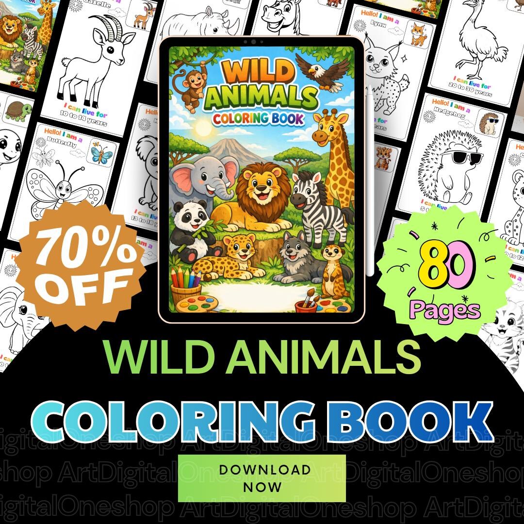 80 Animal Coloring Pages | Kids' Science Activity, Homeschool Printable ...