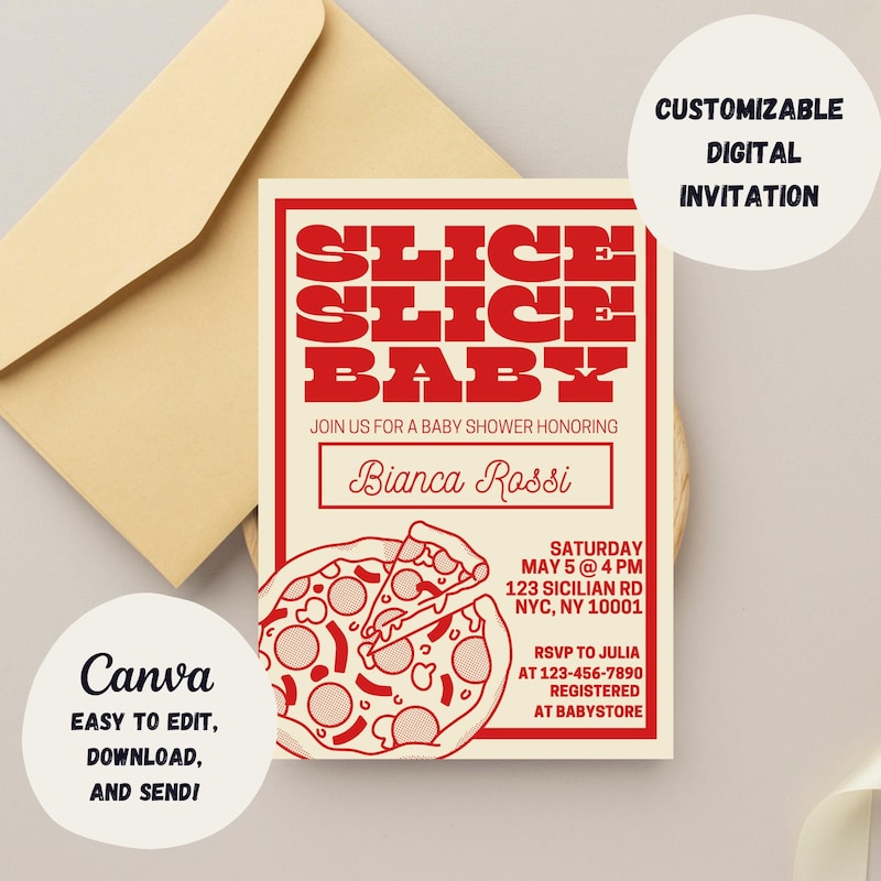 Pizza Baby Shower - Etsy