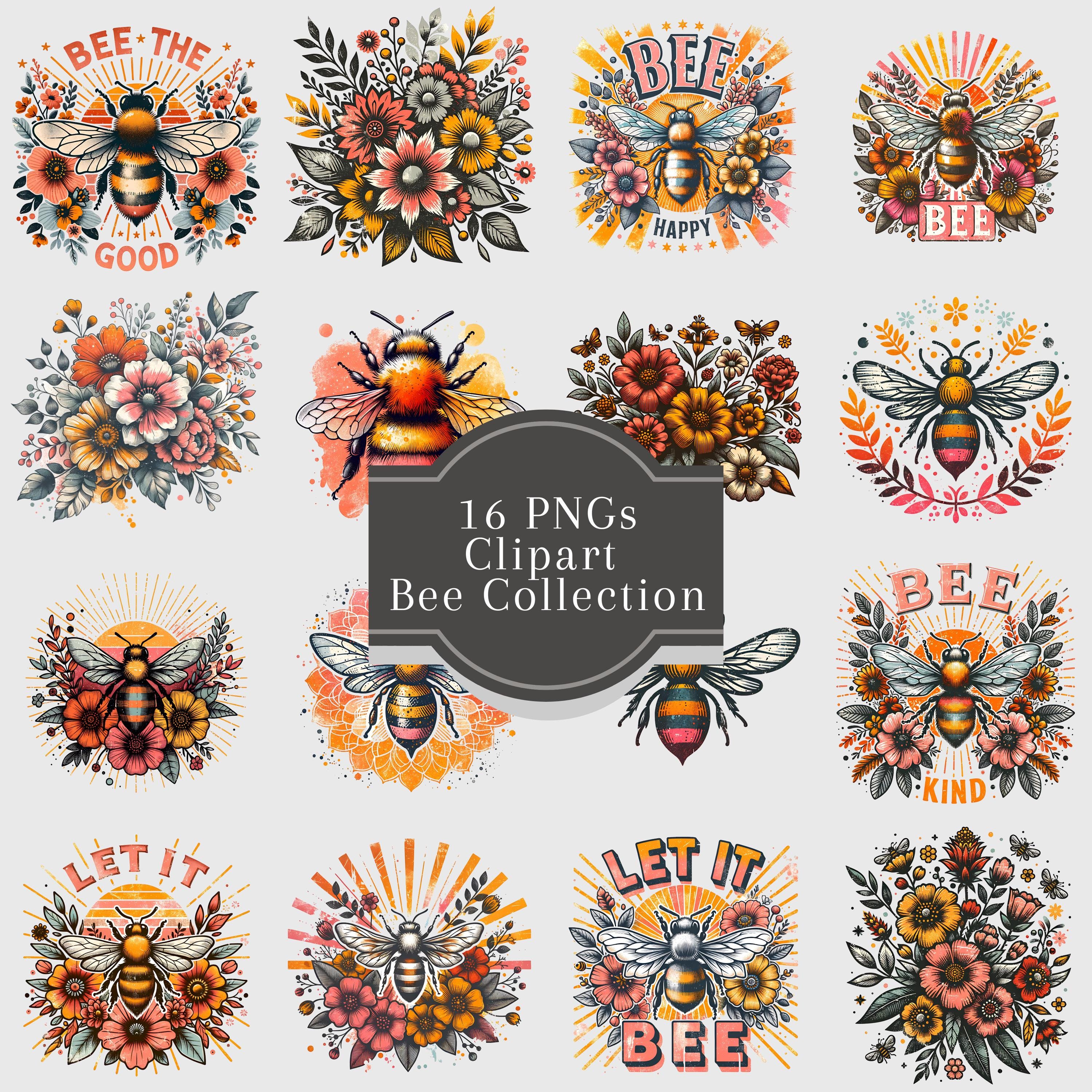 Bee the Good PNG Design, Bee Clipart, Retro Sublimation, Retro Floral ...