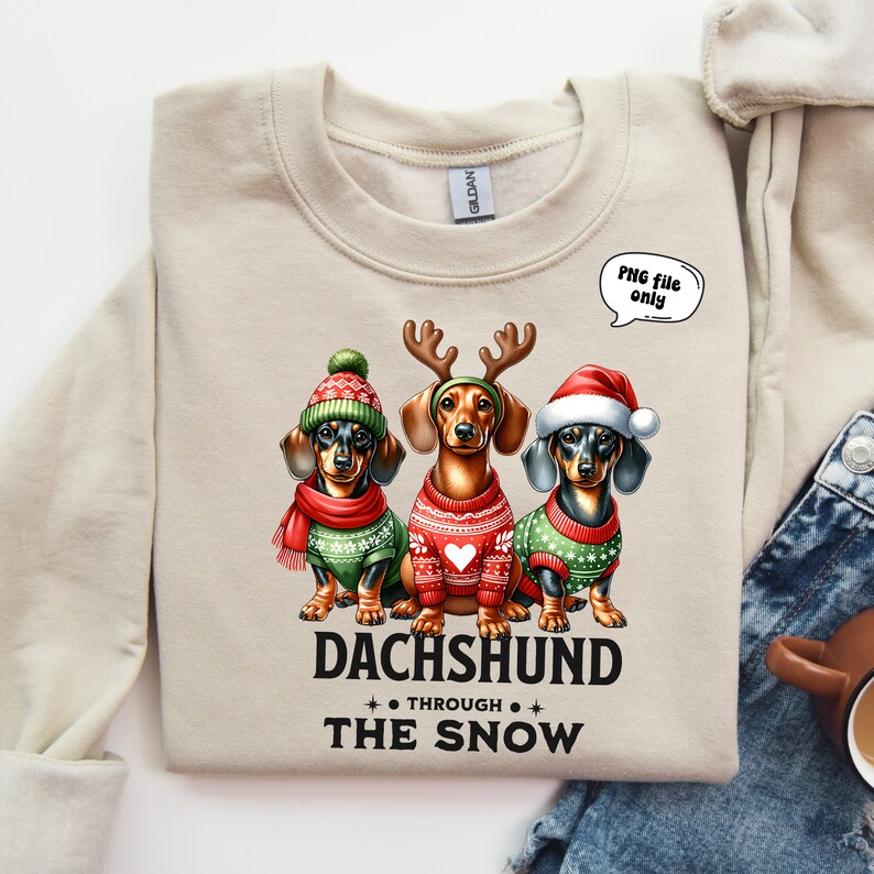Dachshund Through the Snow Png, Dog Mom Gift, Dachshund Lover, Gift ...