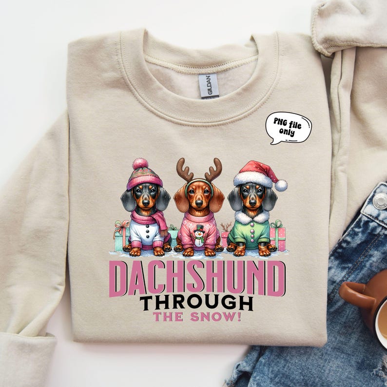 Dachshund Through the Snow Png, Dog Mom Gift, Dachshund Lover, Gift ...