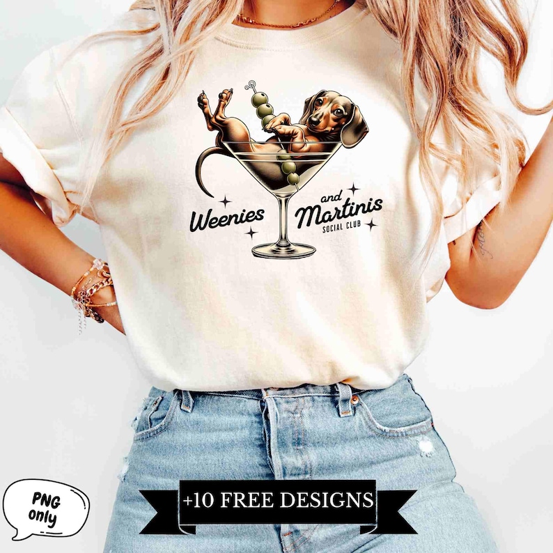 Weenies and Martinis Png, Weenie Tini Social Club, Sleeve Design ...