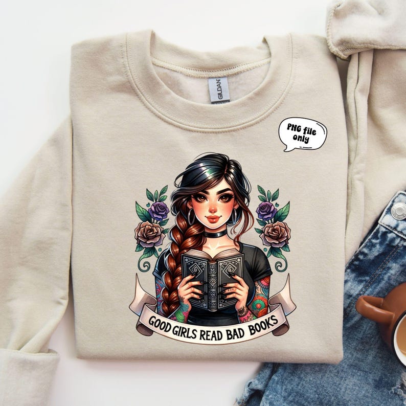 Good Girls Read Bad Books PNG, Booktok PNG, Book Lover Sublimation ...