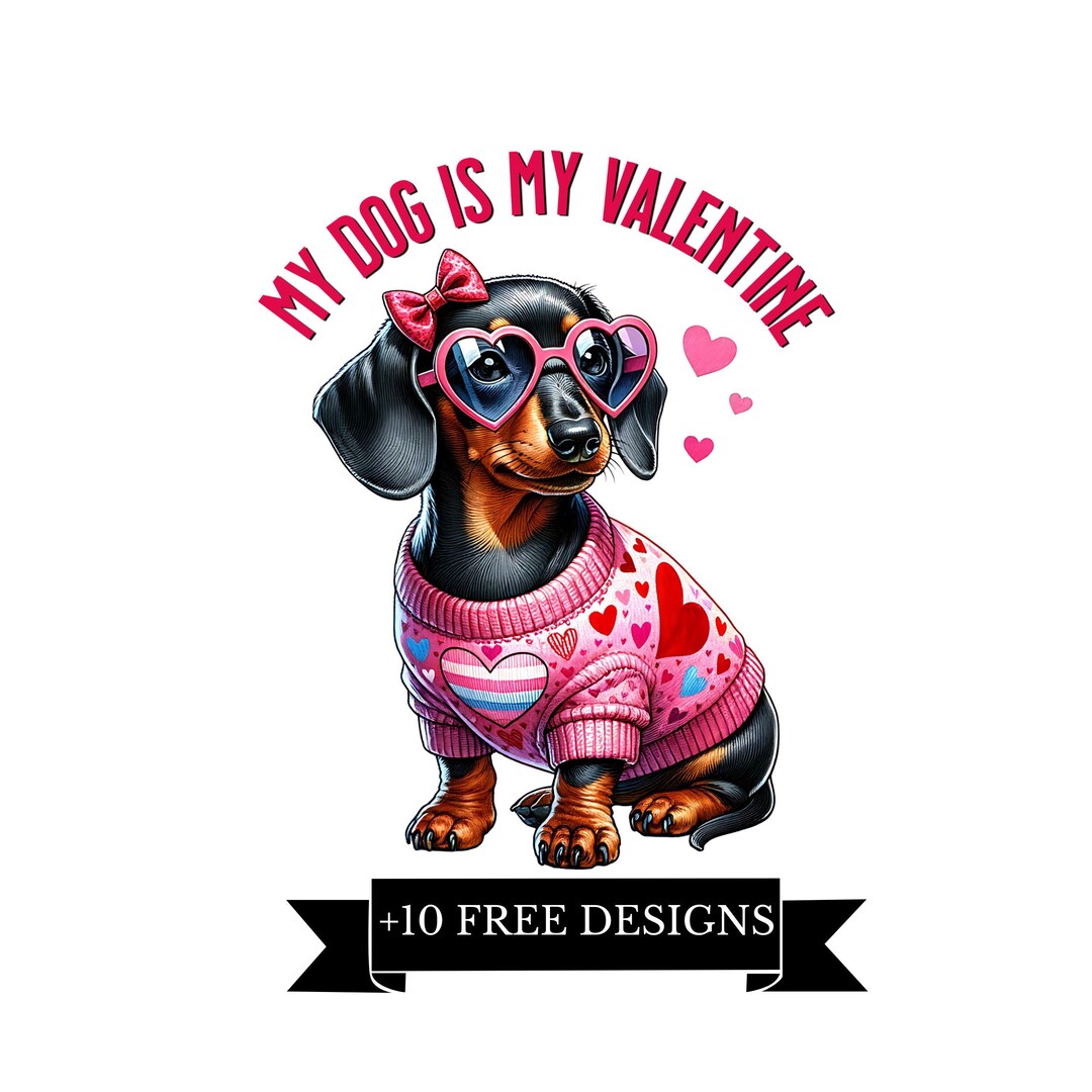 Dachshund Valentine Png, Dog Mom Gift, Dachshund Lover, Gift, Sausage ...