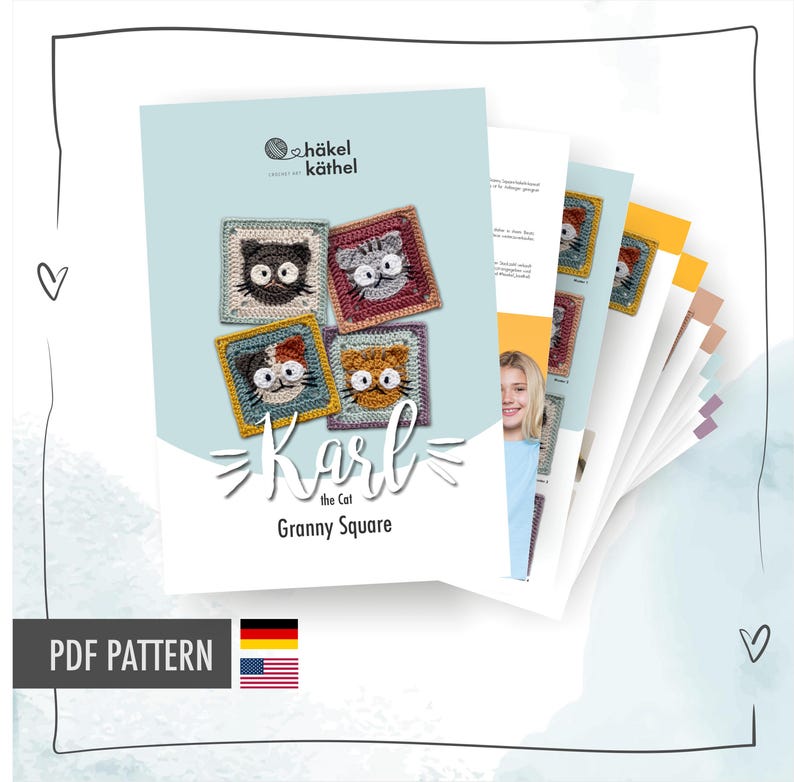 Karl the Cat - Granny Square - Etsy