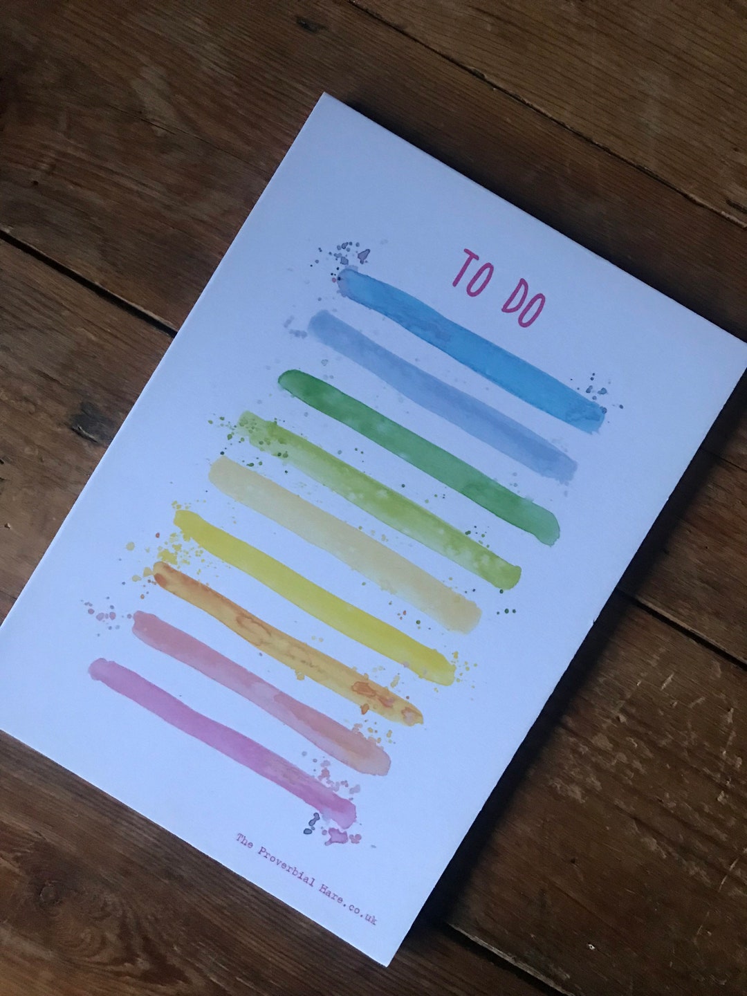 Notepad Messy Rainbow Stripes A5 Memo Pad From an Original - Etsy