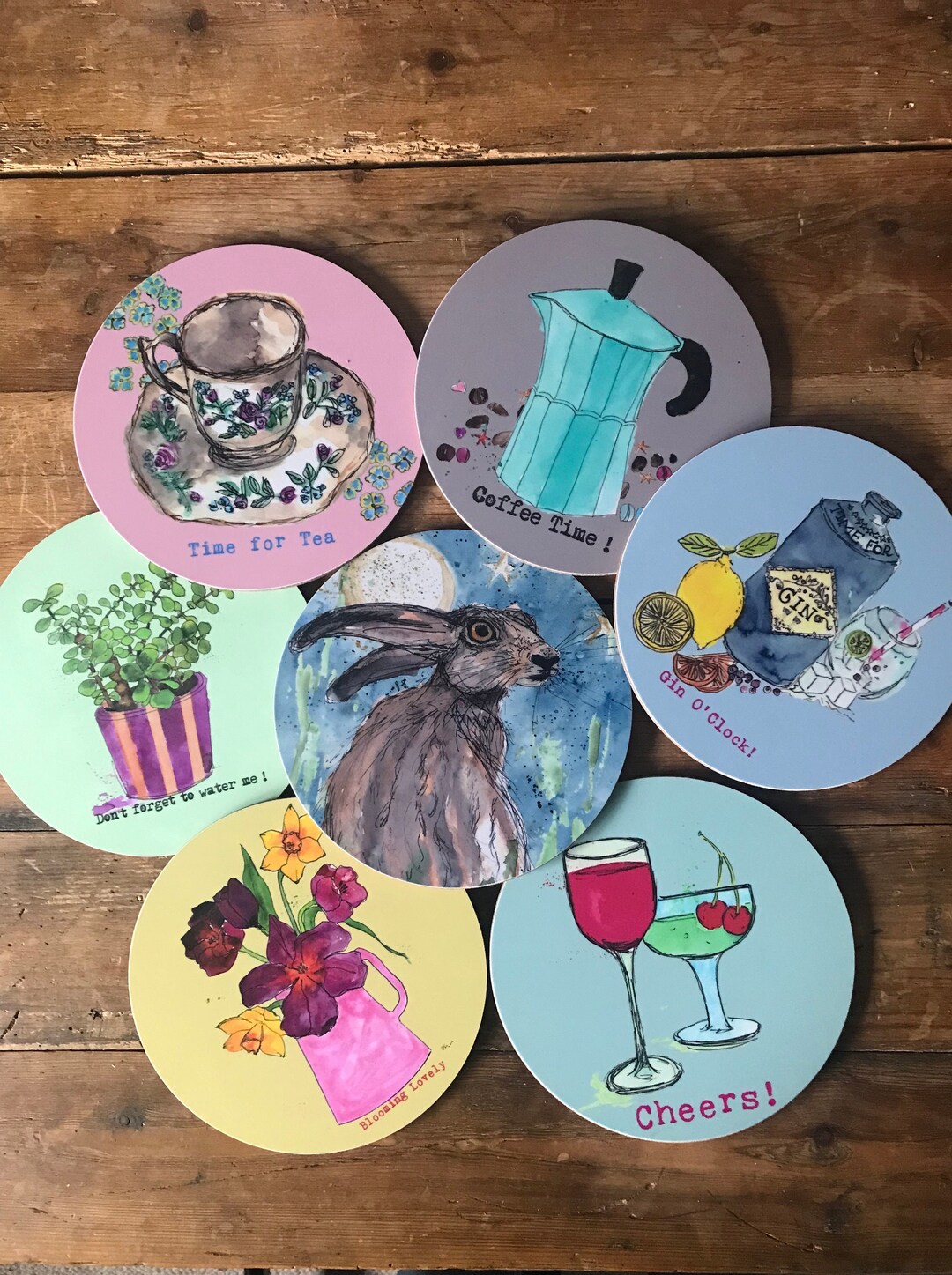 Melamine Table Mats: Teapot, Gin, Coffee Pot, Vase Designs - Etsy UK