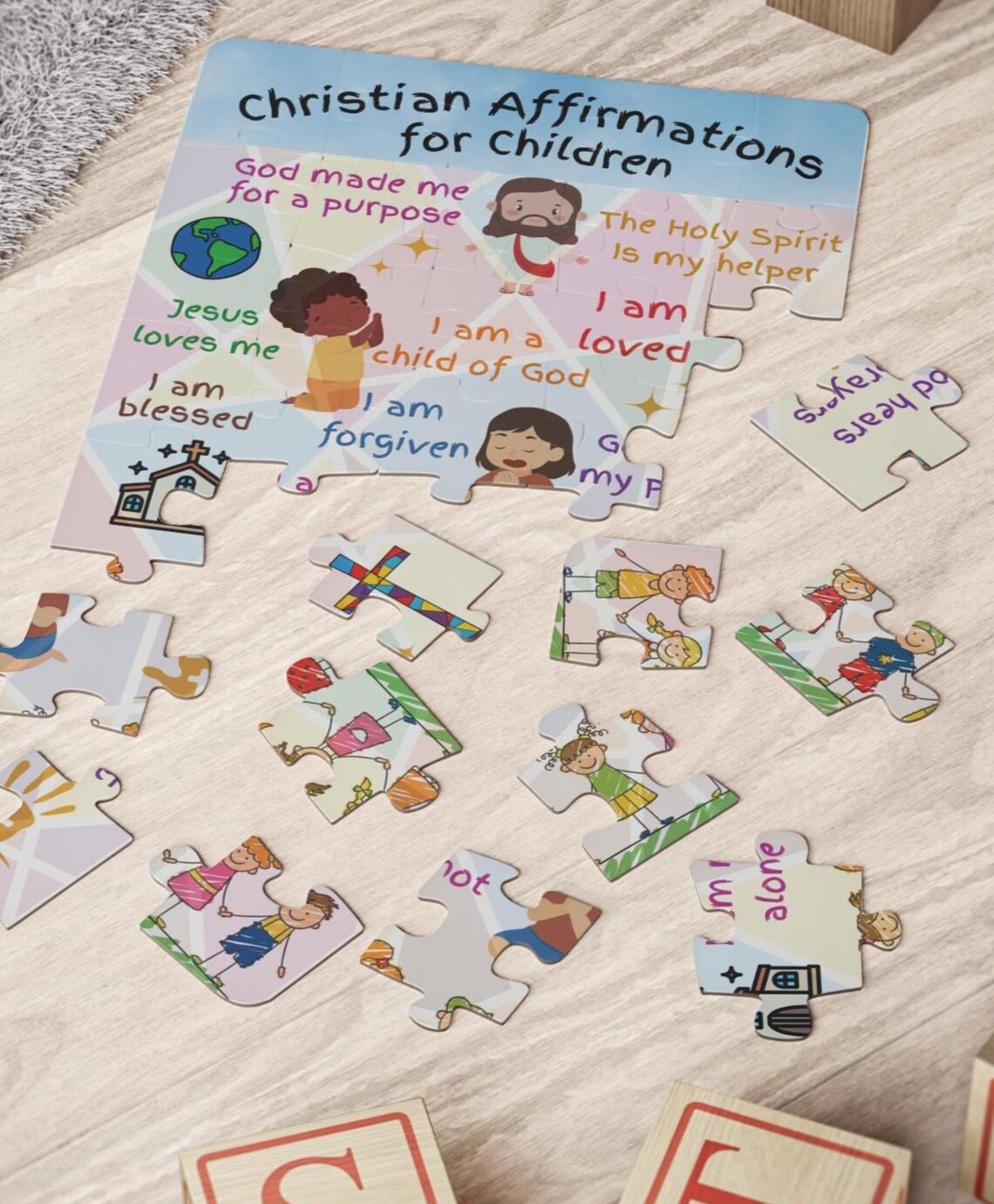 Positive Affirmations Kid Puzzle, Childrens Church Lesson, Pre K ...