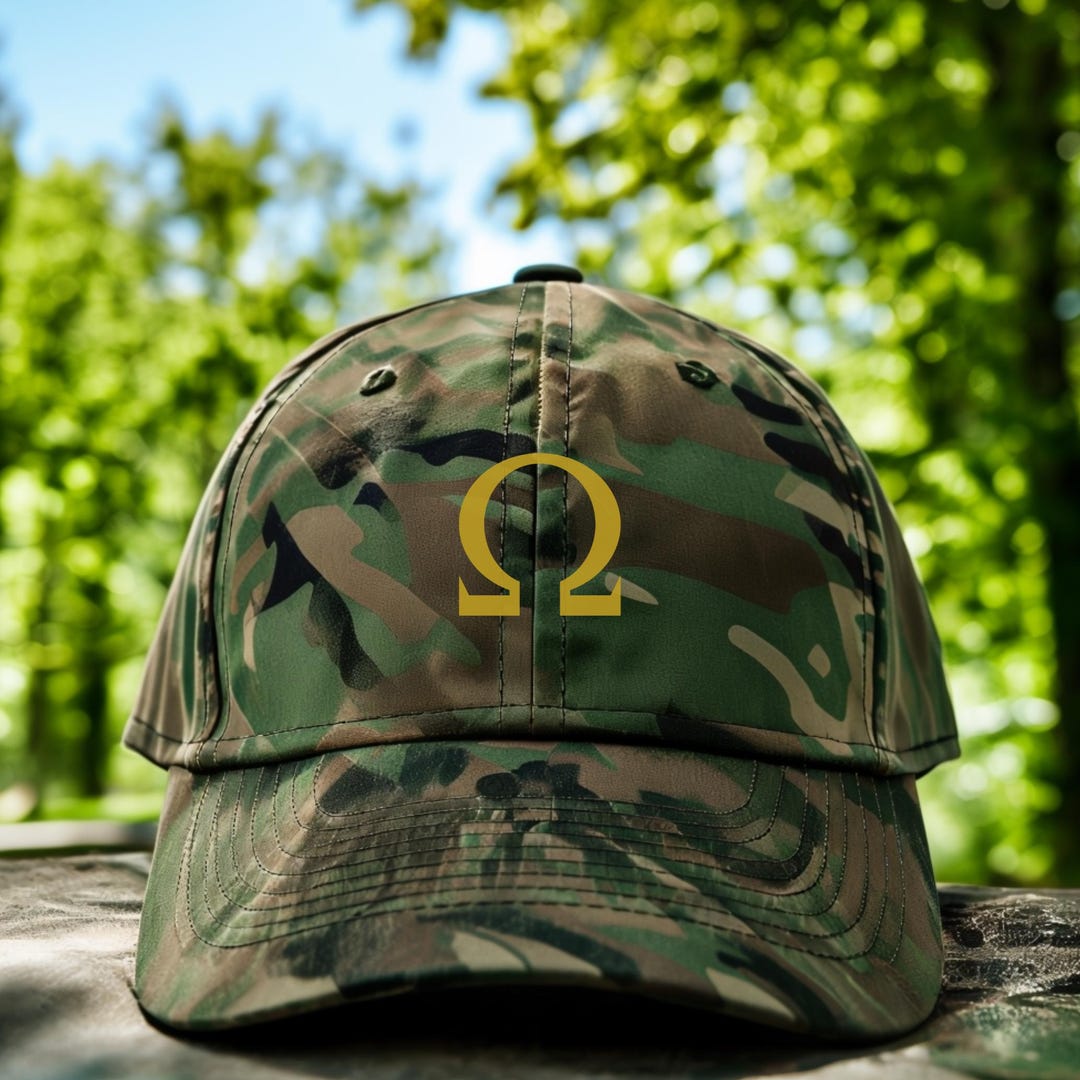 Omega Embroidered Camo Dad Cap, Omega Man Hat, Divine Nine Gift ...