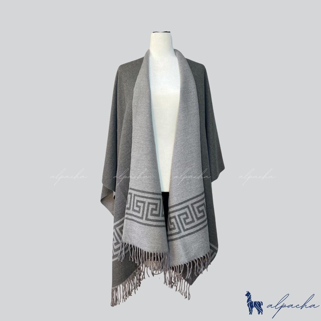 Reversible Ruana - Peruvian Shawl Cape Made of Baby Alpaca Wool - Etsy