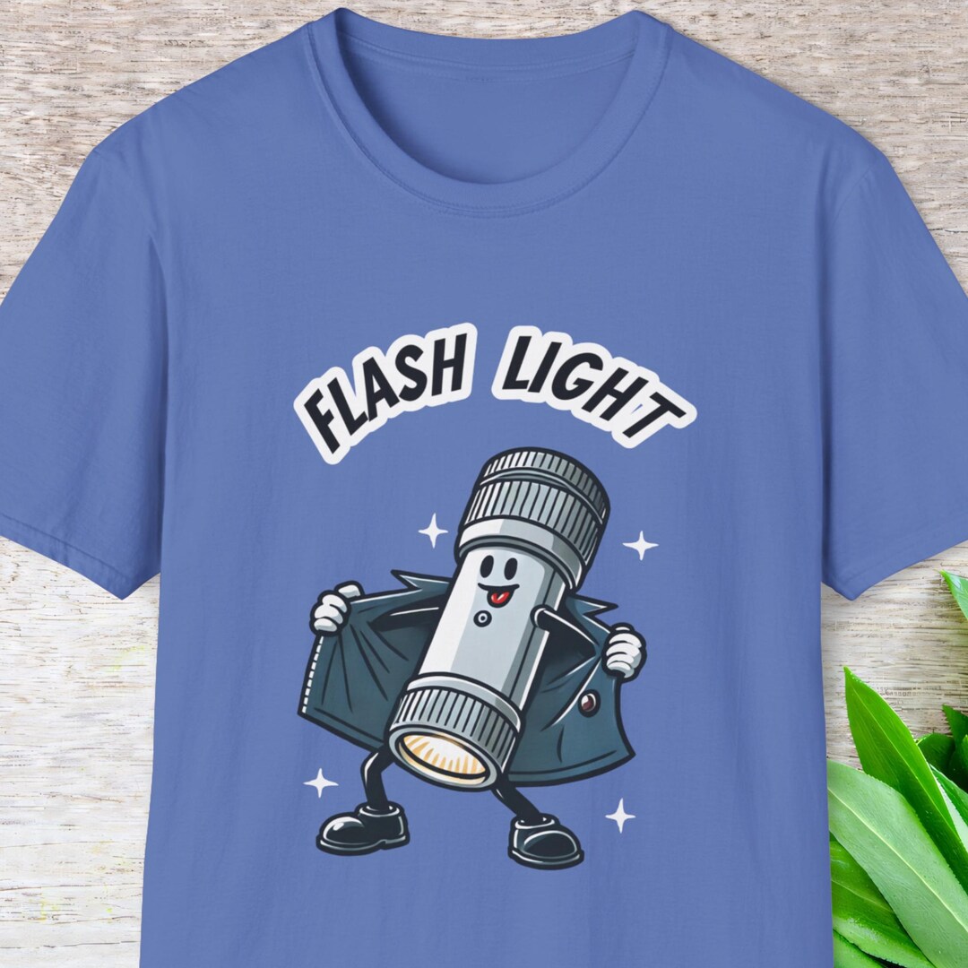 Flashlight T-shirt, Funny Flasher Graphic Tee, Unisex Softstyle Tee ...
