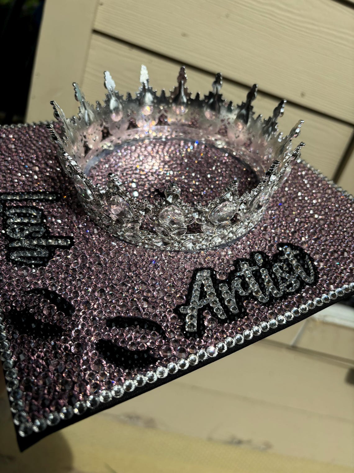 Custom Rhinestone Graduation Cap | Lash Artist Crown Grad Cap - Etsy