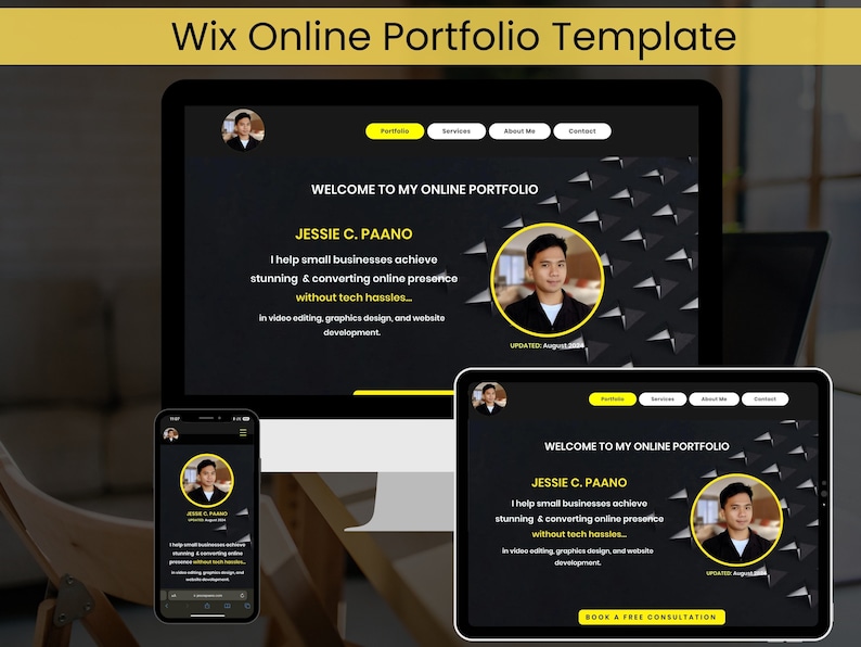 Wix Studio Portfolio Template for Creative Freelancers Aesthetic Wix ...