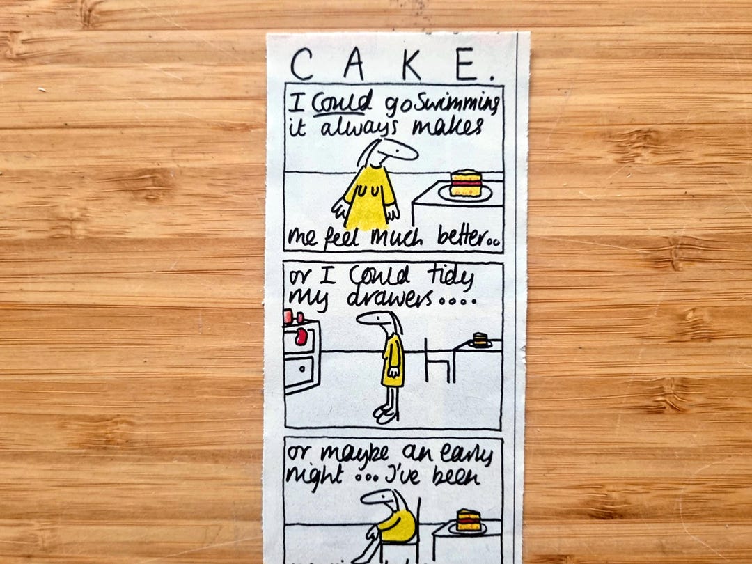 Vintage Cartoon Comic Strip, Candy Guard “cake” 1990s Magazine Panel ...