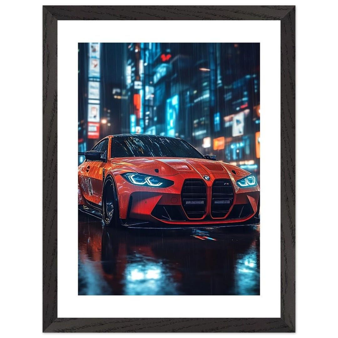 BMW M3 Competition Wall Art - Premium Wodden Framed Print on Semi-gloss ...