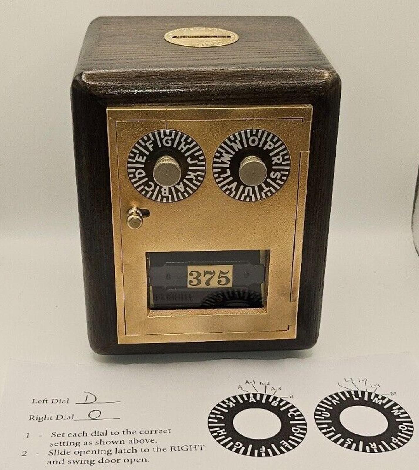 Handcrafted Post Office Box Door Bank Made From Ash W/ Morgan Dollar ...