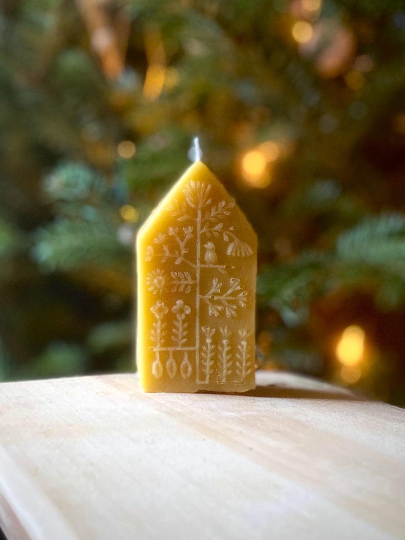 Handmade 100% Beeswax Candles - Etsy