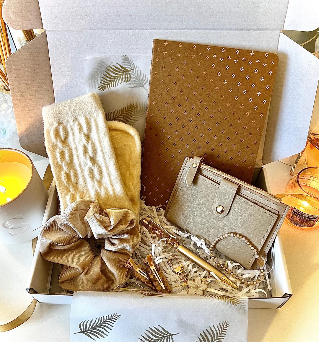 Luxury Cream Gift Box - Gift for Her, Gift for Friend, Thoughtful Gift ...