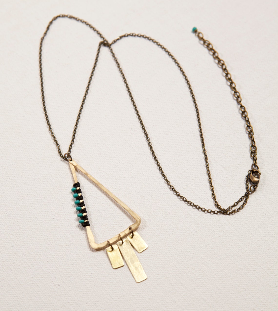 Rising Steps Necklace (black, Turquoise) - Etsy