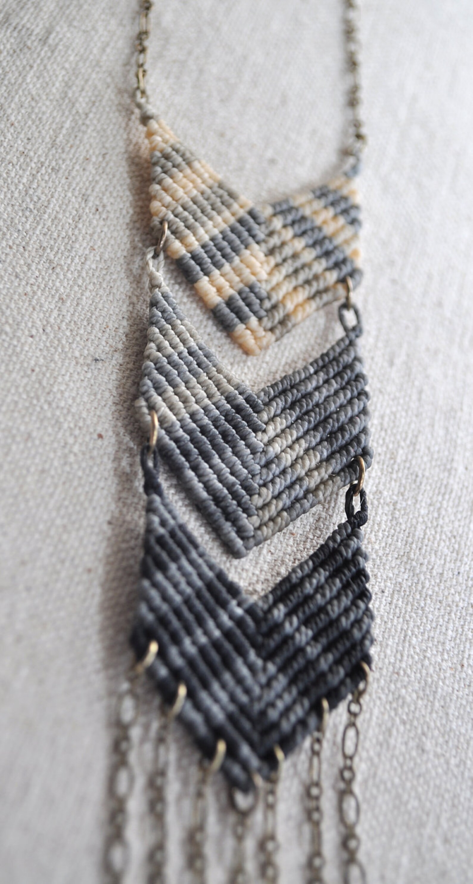 Triple Chevron Fade Necklace - Etsy