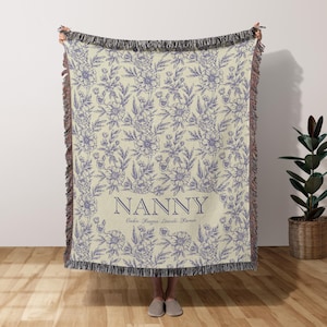 Personalized Grandmother Woven Blanket - Custom Grandma Throw - Nana ...