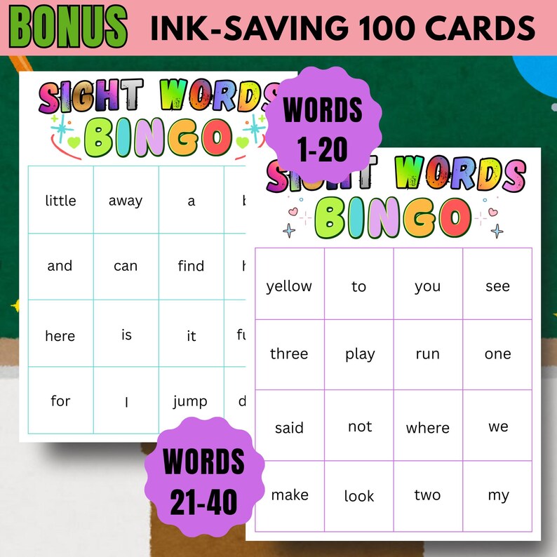 Dolch Sight Words Pre-primer Bingo Printable, Canva Editable Template ...