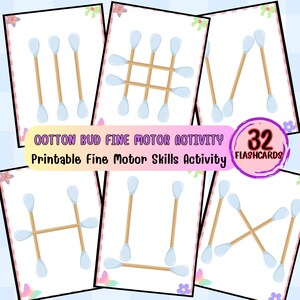 Cotton Bud Fine Motor–a Printable Fine Motor Skills Activity for ...