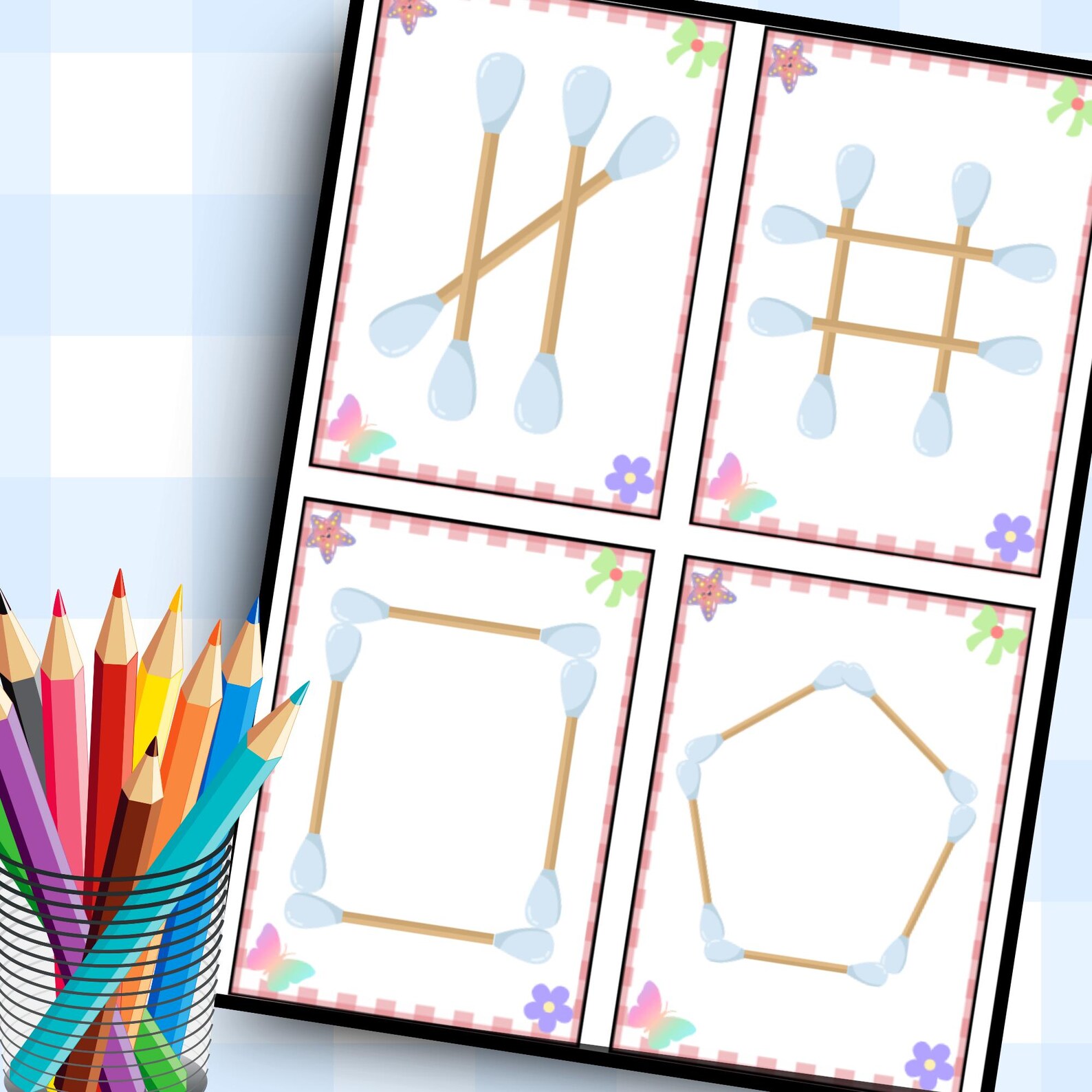 Cotton Bud Fine Motor–a Printable Fine Motor Skills Activity for ...
