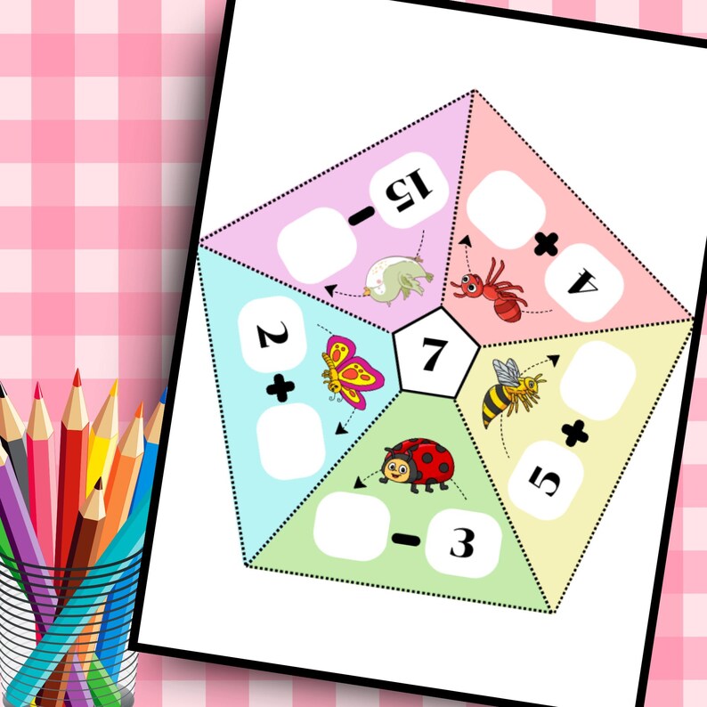 Missing Number Math Worksheets for Kids, Addition & Subtraction ...