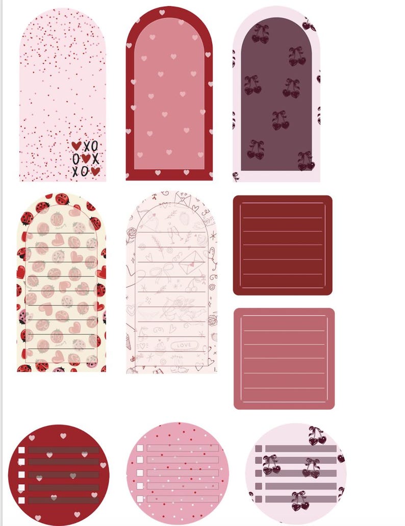 Valentine's Day Themed Digital Template Goodnotes Digital Planner ...
