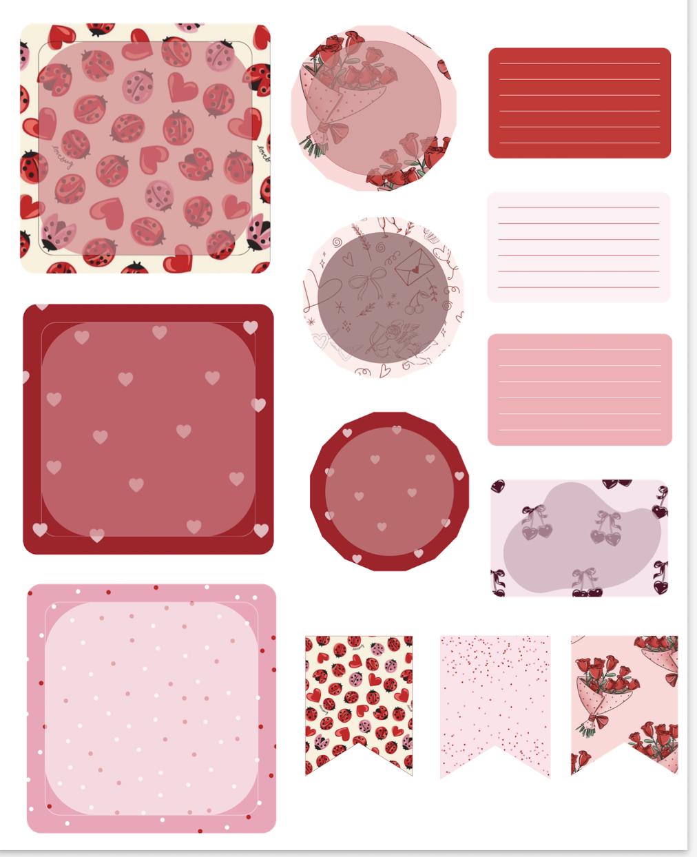 Valentine's Day Themed Digital Template Goodnotes Digital Planner ...
