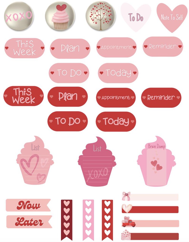 Valentine's Day Themed Digital Template Goodnotes Digital Planner ...