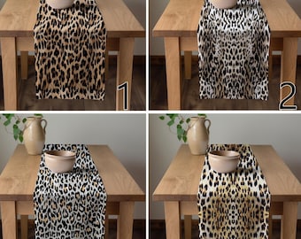 Animal Print Table Runner Tiger and Leopard Custom Handmade Designs - Etsy