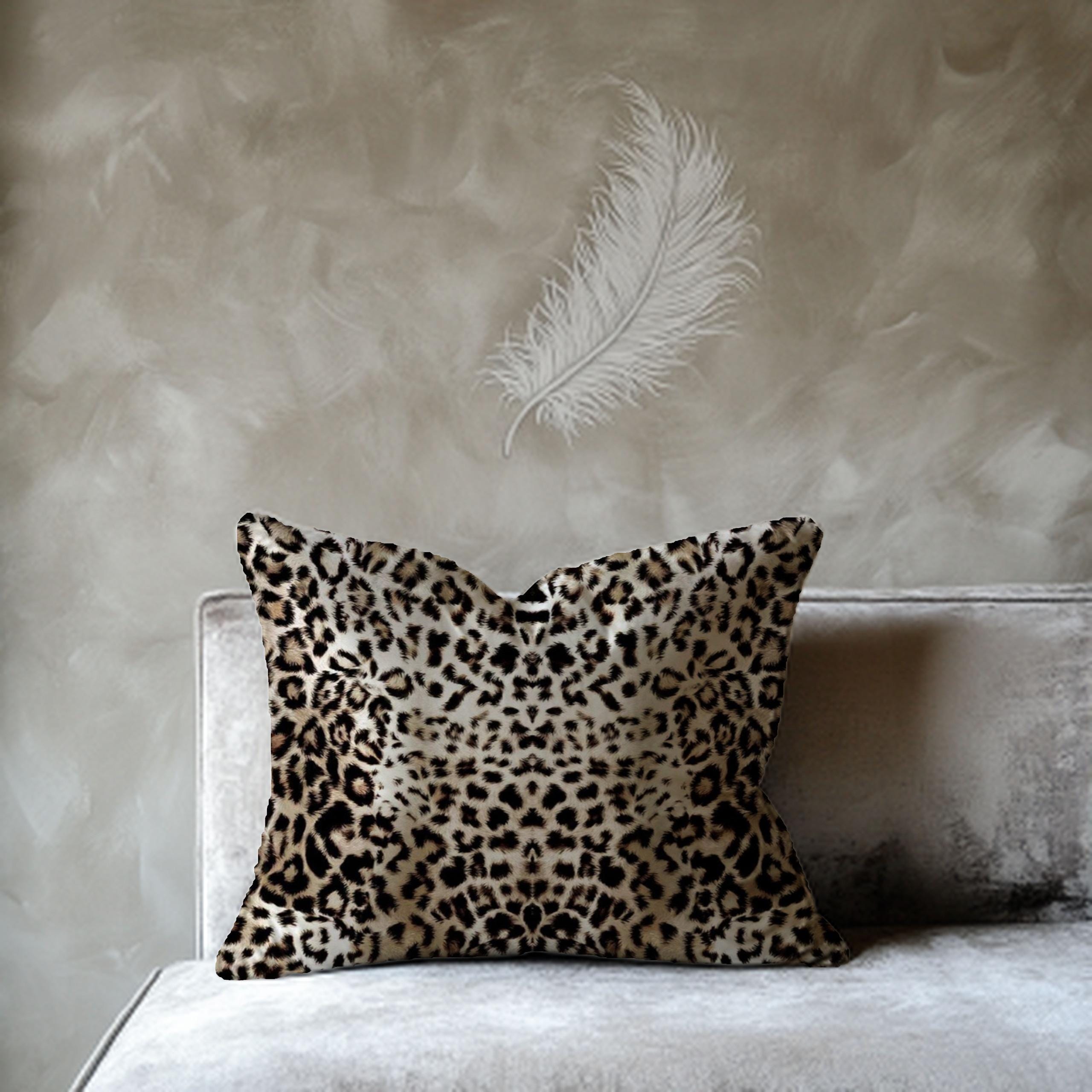 Leopard Print Throw Pillows - Stylish Animal Print Cushions for Home ...