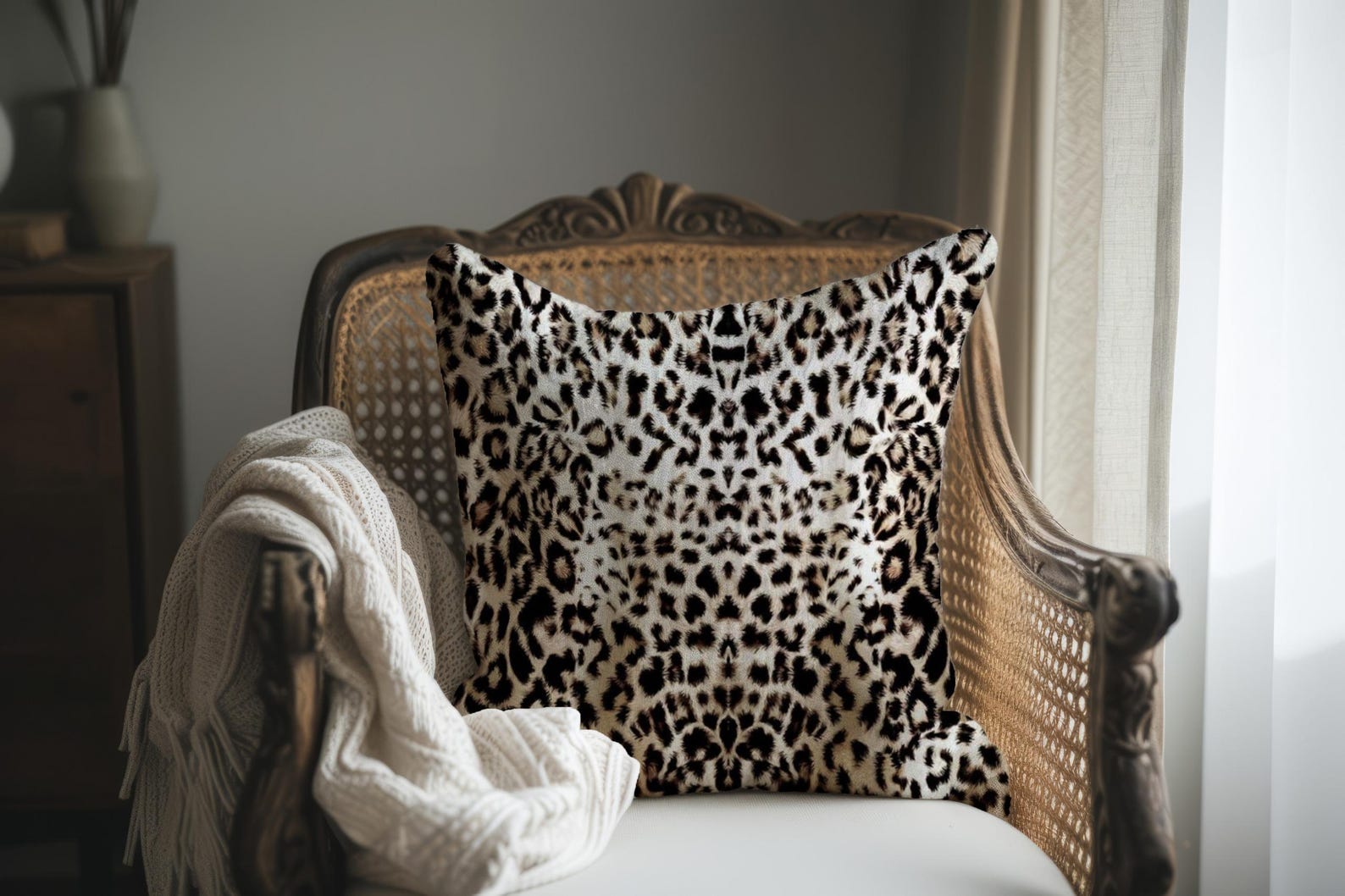 Leopard Print Throw Pillows - Stylish Animal Print Cushions for Home ...