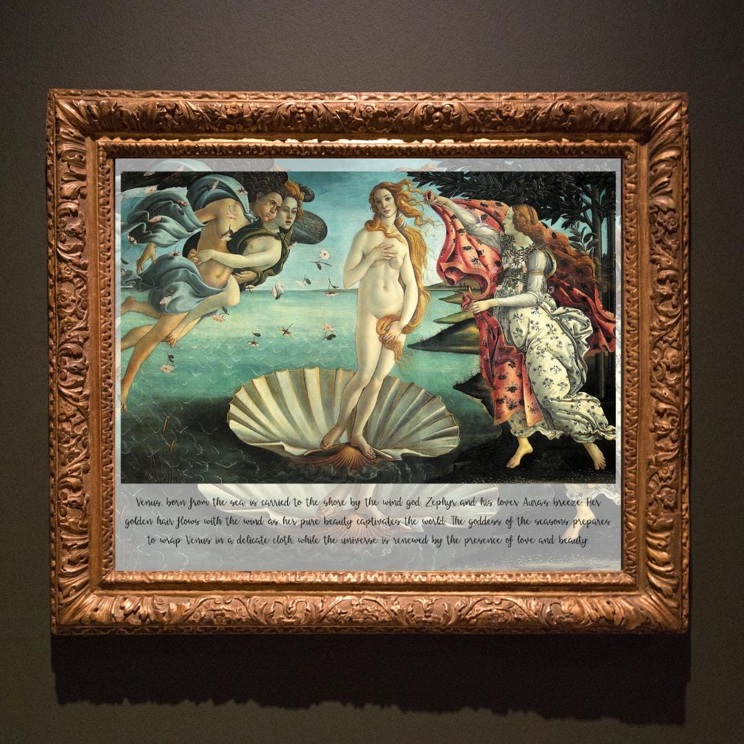 The Birth Of Venus Poster By Botticelli Renaissance Wall Art